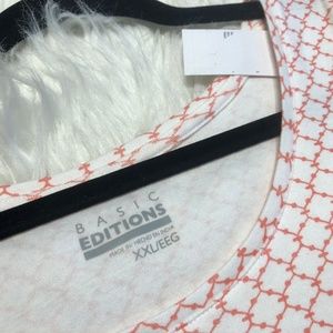 Basic Editions | Tops | Nwt Basic Edition Trellis Print Tank Cotton Xxl ...